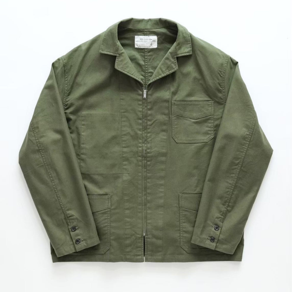 BSC Uniform "Light Moleskin French Zip Jacket" Olive – BRASS